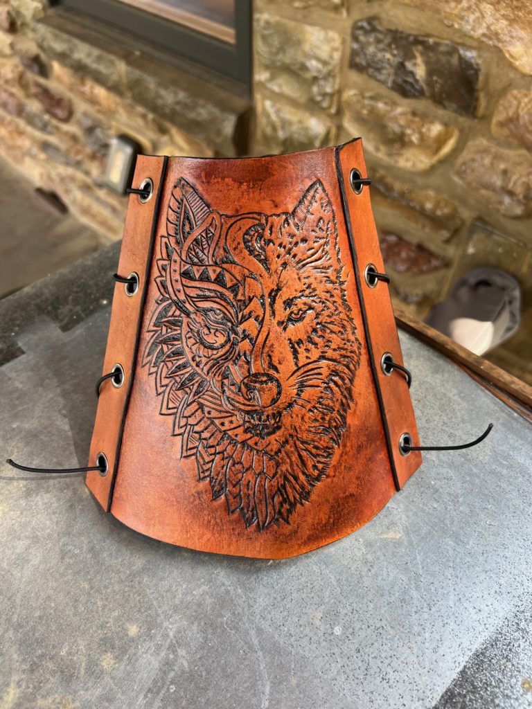 Leather Forearm Guard and Finger Tab - VIKING TACTICS Inc