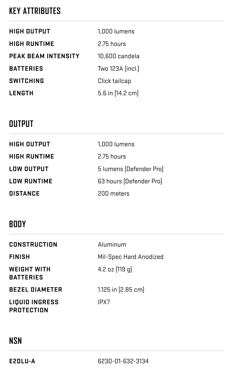 SUREFIRE E2D Defender Ultra Flashlight - VIKING TACTICS Inc