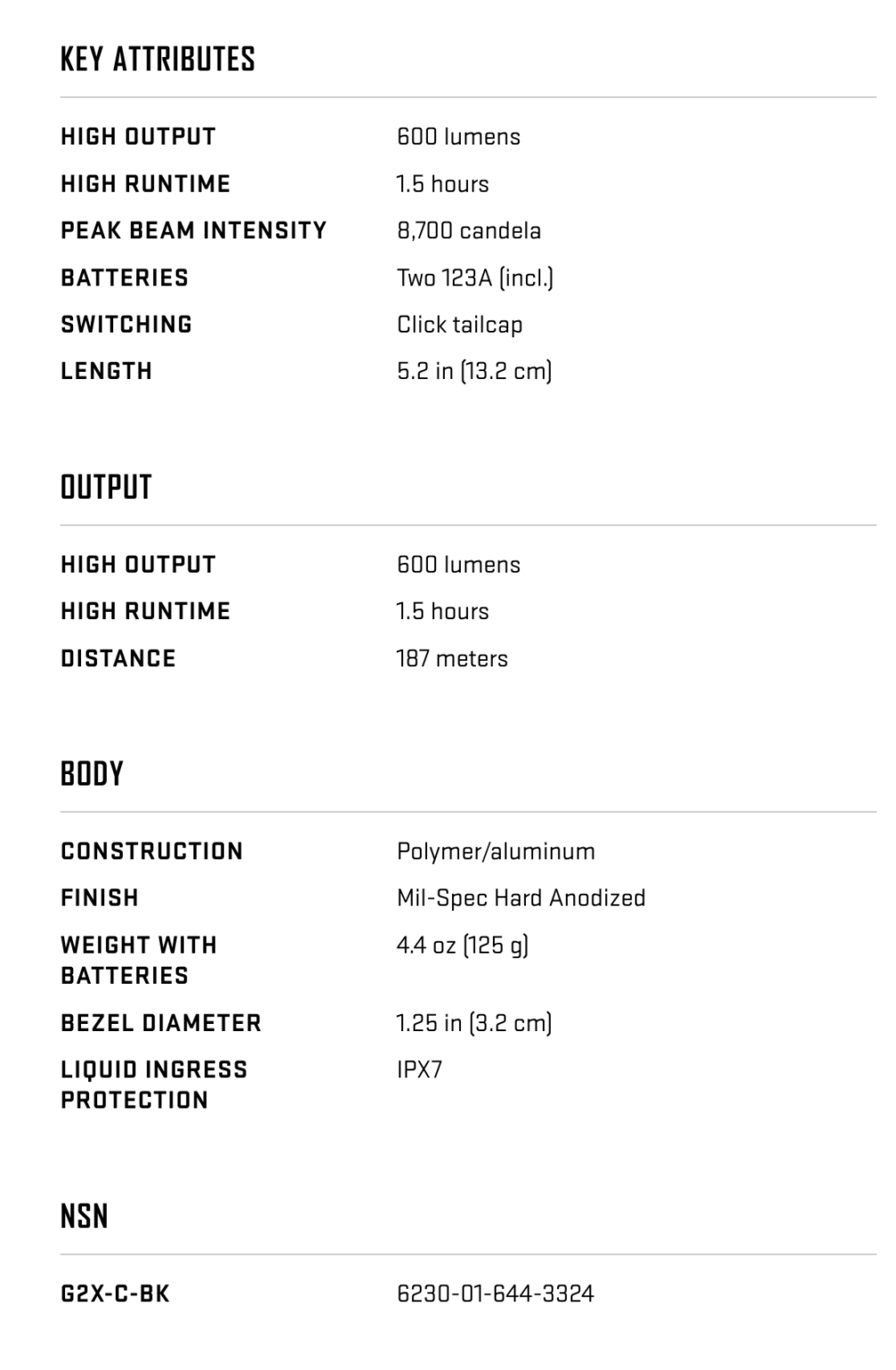 SUREFIRE G2X Tactical Flashlight - VIKING TACTICS Inc